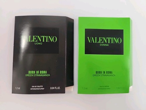 Valentino Uomo & Donna Born in Roma Green Stravaganza 1.2 ml Sample New ...