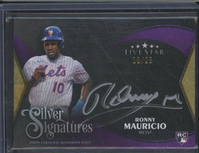 2024 Topps Five Star RONNY MAURICIO RC Rookie Auto Silver Signatures ...