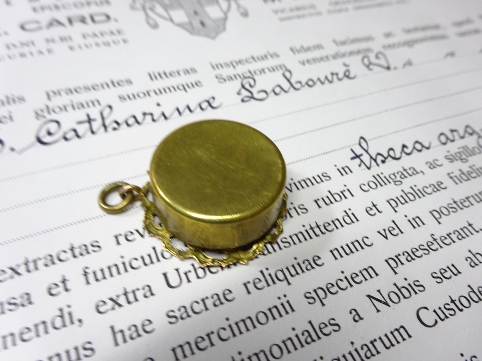 Reliquary #160 Relic St. Catherine Laboure + Document | eBay
