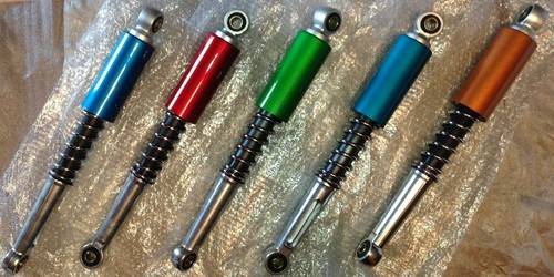 NEW CANDY EMERALD GREEN REAR SHOCK SET CT70HK0 CT70H CHROME SPRINGS S1203 | eBay