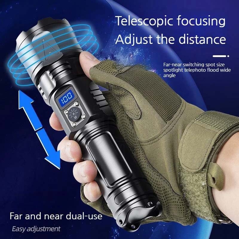 Linterna 2000000LM LED Recargable Linternas Alta Potencia Casa Batería ...