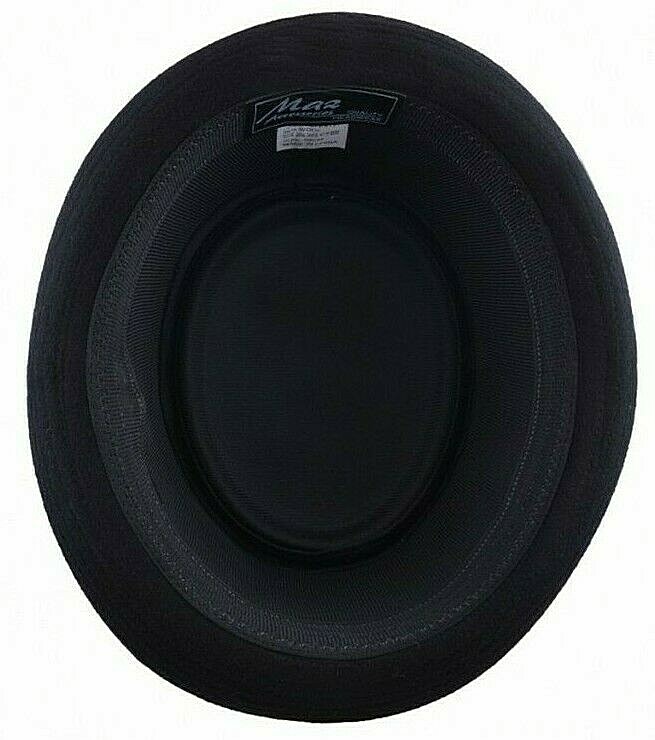 Felt Look Hat Trilby Black Pork Pie Fedora Gangster MOD SKA Black Mens ...