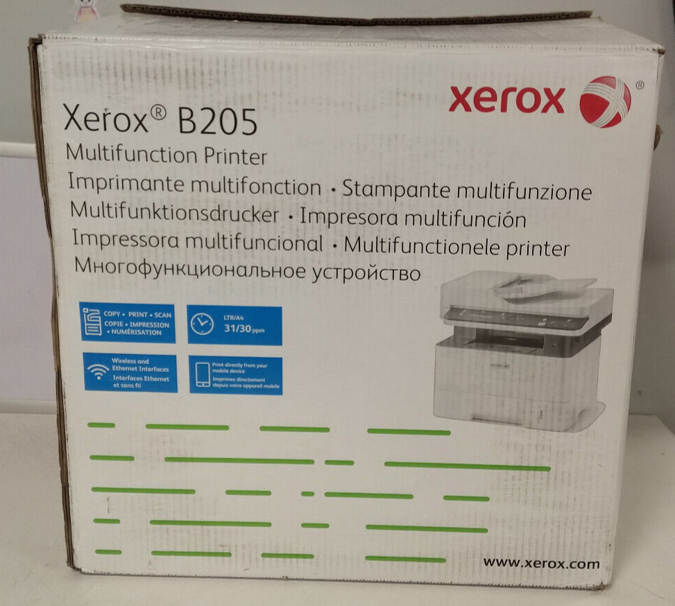 Xerox B205 A4 Multifunction Printer Xerox B310dni A4 40ppm Zwart En