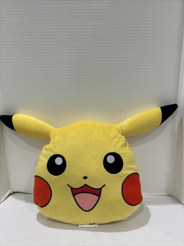 Pokemon Pikachu Pillow Soft Plush 16 inch Pikachu Laughing Face Plush ...