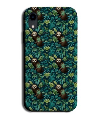 Sloths In The Trees Pattern Phone Case Cover Sloth Jungle Bears Forrest ...