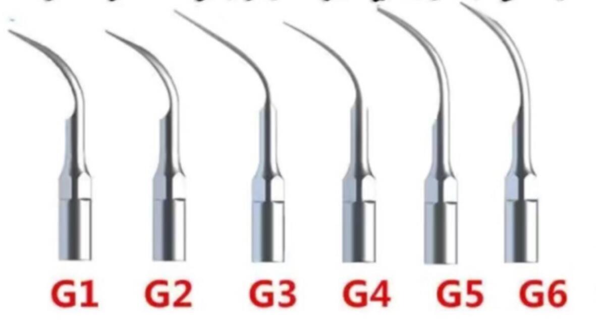 6PCS Dental Piezon Ultrasonic Scaler Tips Fit EMS WOODPECKER G1+G2+G3 ...