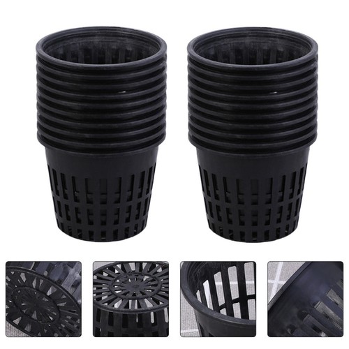 40 Pcs Succulent Planting Pot Plastic Net Cups Hydroponic Flowerpot | eBay