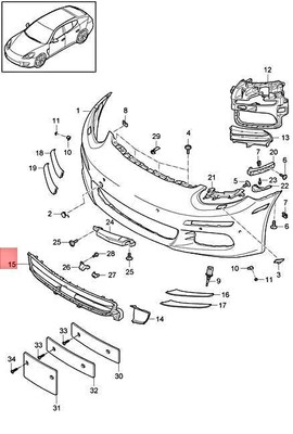 Genuine PORSCHE Panamera 970 Retaining Frame Black center ...
