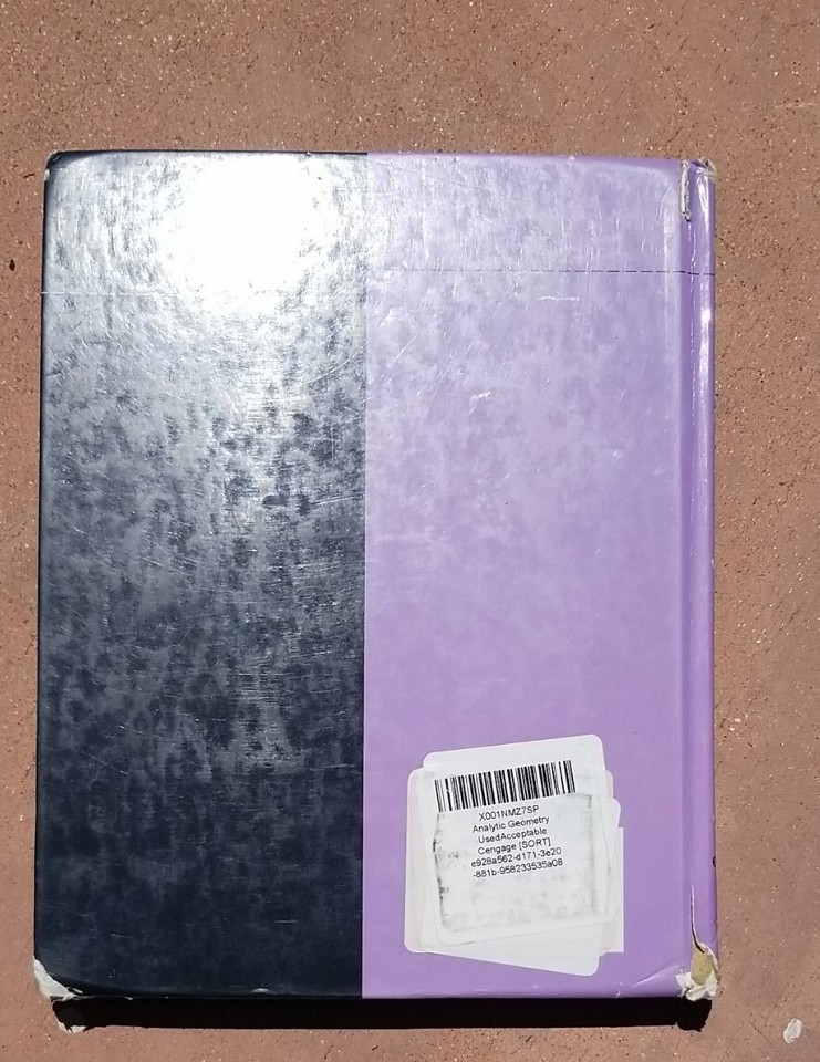 Analytic Geometry by Douglas R. Riddle (1995, Hardcover, Revised ...