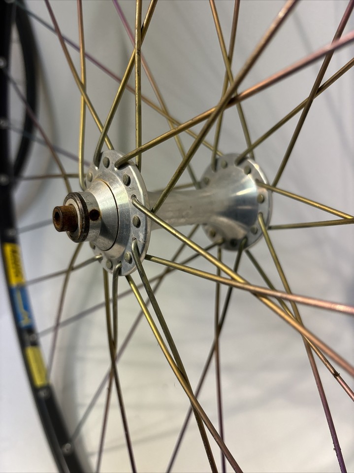 Rare! DT Swiss/Hugi Oil Slick Wheelset, 700c, Mavic Open 4 CD Rims Hugi ...