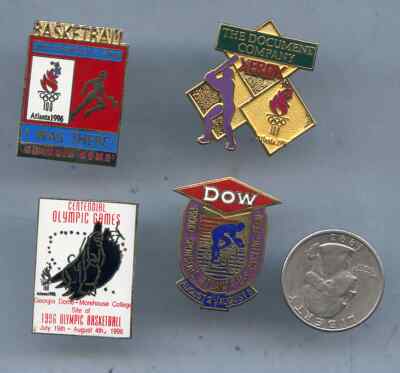 Xerox Dow Basketball Lapel Pin Brooch Pinback 1996 Olympics Lot of 4 ...