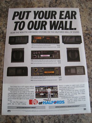 PYE AT HALFORDS CAR AUDIO SYSTEMS SOUND POSTER ADVERT APPROX A4 SIZE ...