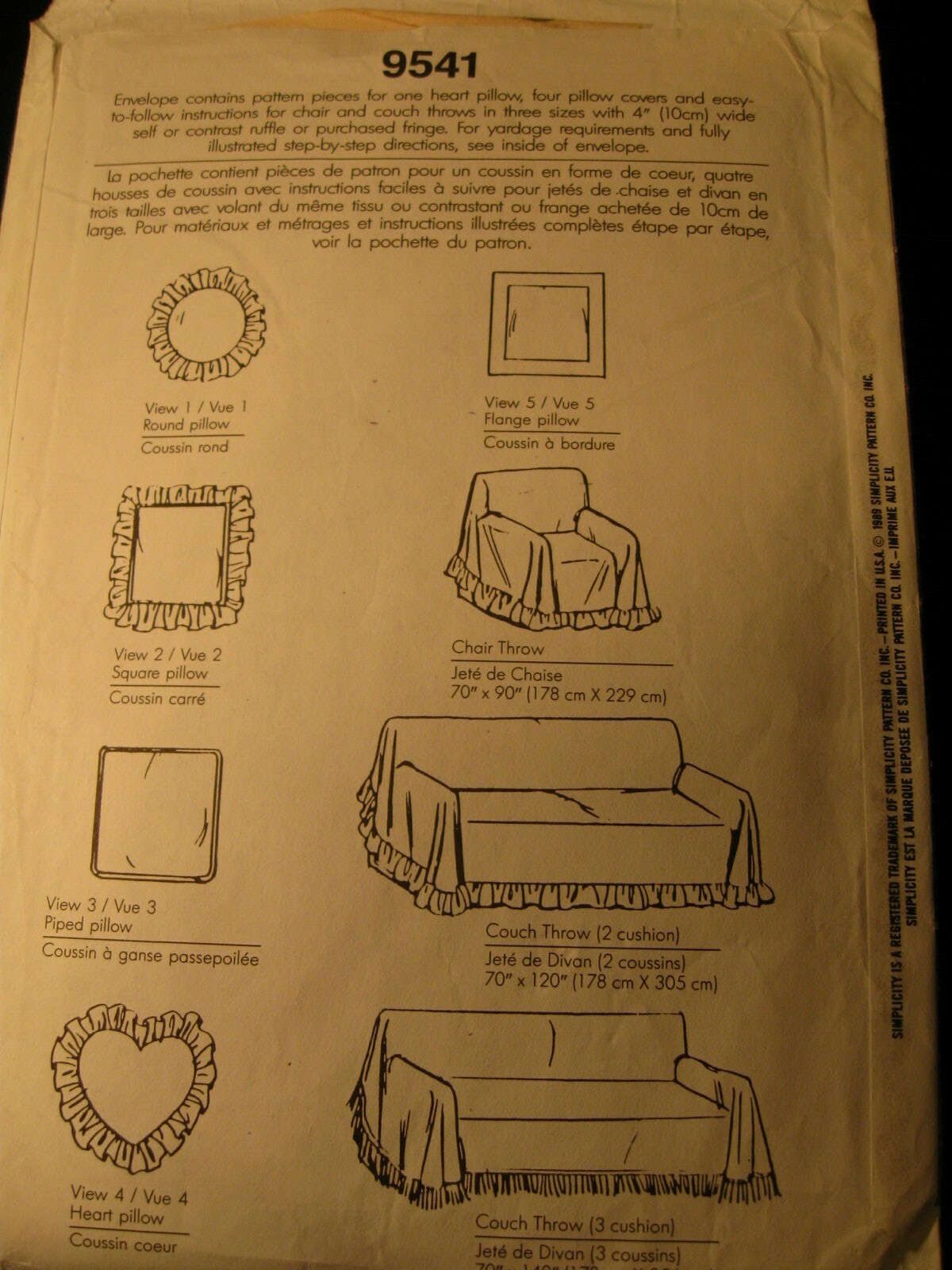 Simplicity 9541 A-line Back-wrap Skirt Straight-leg Pants or Shorts ...