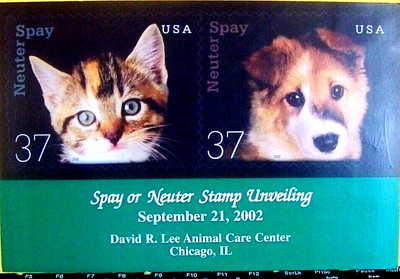 NEUTER OR SPAY STAMPS 2nd DAY ISSUE SIGNED CEREMONY PROGRAM SEPT 21 ...