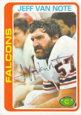 Jeff Van Note autographed football card (Falcons) 1978 Topps #153 ...