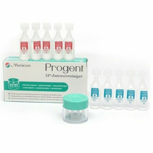 10 Menicon Progent Intensive Hard & RGP Contact Lens Cleaner / Protein ...