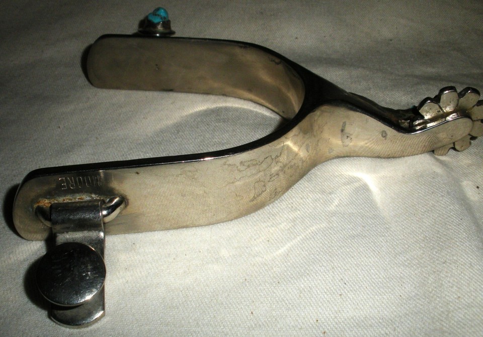 VINTAGE SOUTHWESTERN / WESTERN TURQUOISE SPURS SIGNED MOORE vafo | eBay
