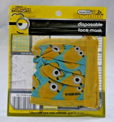 MINIONS KIDS MASK AGES 2 AND UP WASHABLE UP TO 20 TIMES BRAND NEW ...