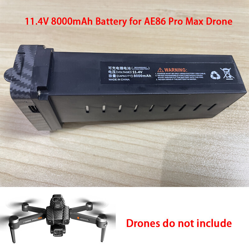 11.4V 8000mAh Battery Spare Original Battery for AE86 Pro Max Drone ...