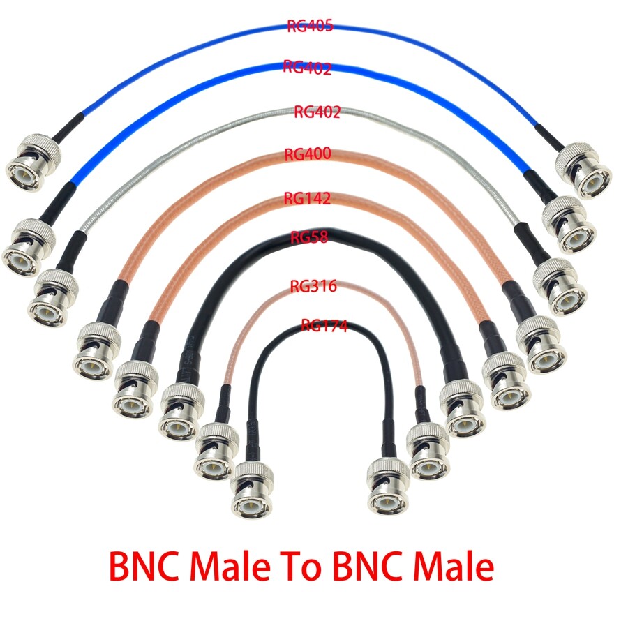 BNC male To BNC male connector Lot RF RG174 RG316 RG58 RG400 RF Coax ...