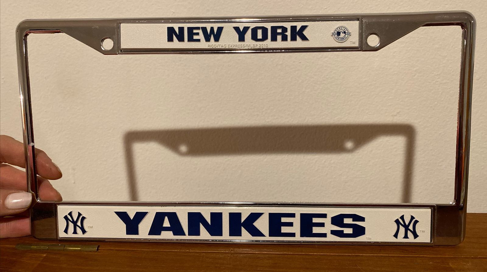 New York Yankees License Plate Cover Frame 2010 Chrome Heavy | eBay