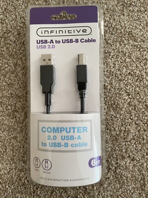Infinitive Computer USB-A to USB-B Cable USB 2.0 6ft New | eBay