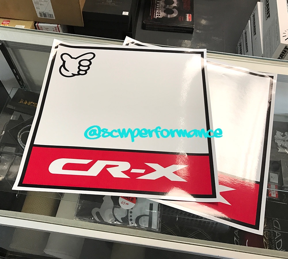 JDM HONDA CRX JAPAN KANJO STICKERS DOOR DECALS RACING NUMBER EF9 EF6 ...