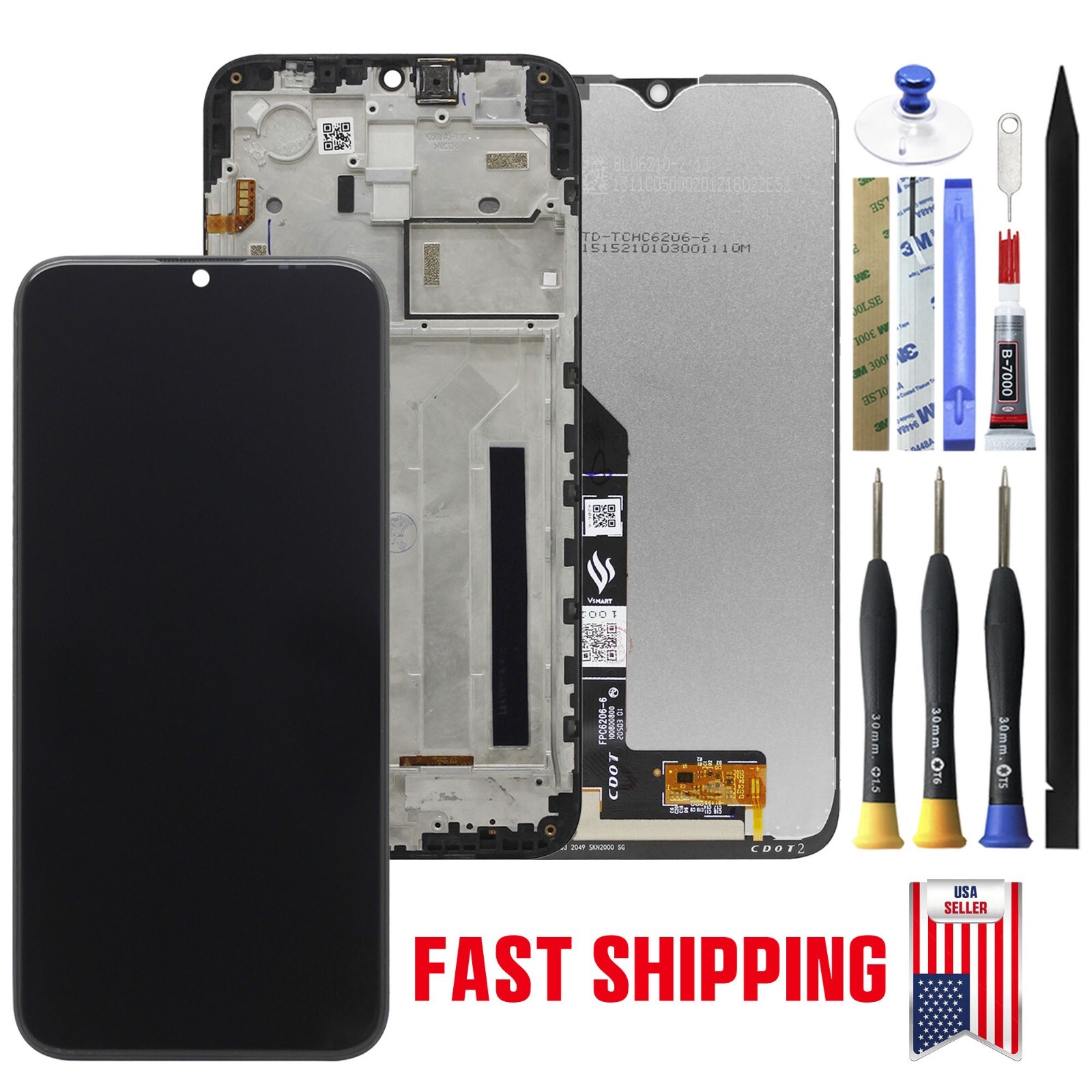 OEM LCD Display Touch Screen Digitizer / Frame For Cricket Influence ...