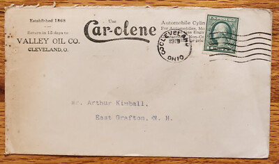 Car-olene Oil Valley Oil Co. Envelope Cleveland Ohio OH 1919 | eBay