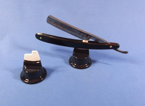 Straight razor cut throat razor Display stands 2x Black or white ...
