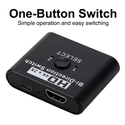 HDMI Bi-Directional Splitter Switch 1 In to 2 Out OR 2 Input 1 Output ...