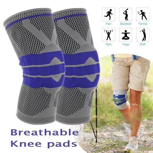 Knee Brace Knee Compression Sleeve Sports Silicone Knee Support | eBay Australia