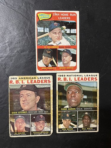 1965 Topps 1964 AL Home Run Leaders #3 plus 63 AL NL rbi leaders | eBay