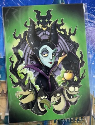 2023 Disney Parks Maleficent Mistress Of All Evil 5x7" Postcard Chris ...