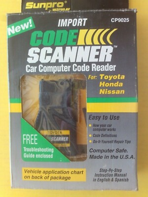 SUNPRO "IMPORT" CODE SCANNER. CAR COMPUTER CODE READER #CP9025 | eBay