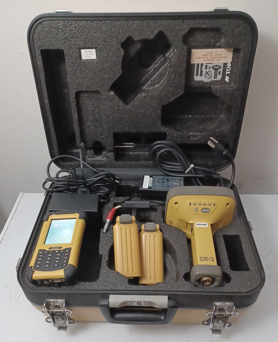 Topcon GR3 GPS Rover + Getac ps236 With Batteries & Chargers & Case ...
