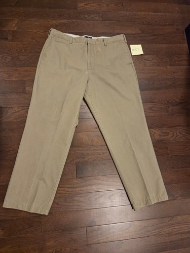 Dockers D4 Relaxed Fit Khaki Pants Men's 40x32 Tan Flat Front Never Iron #37 | eBay