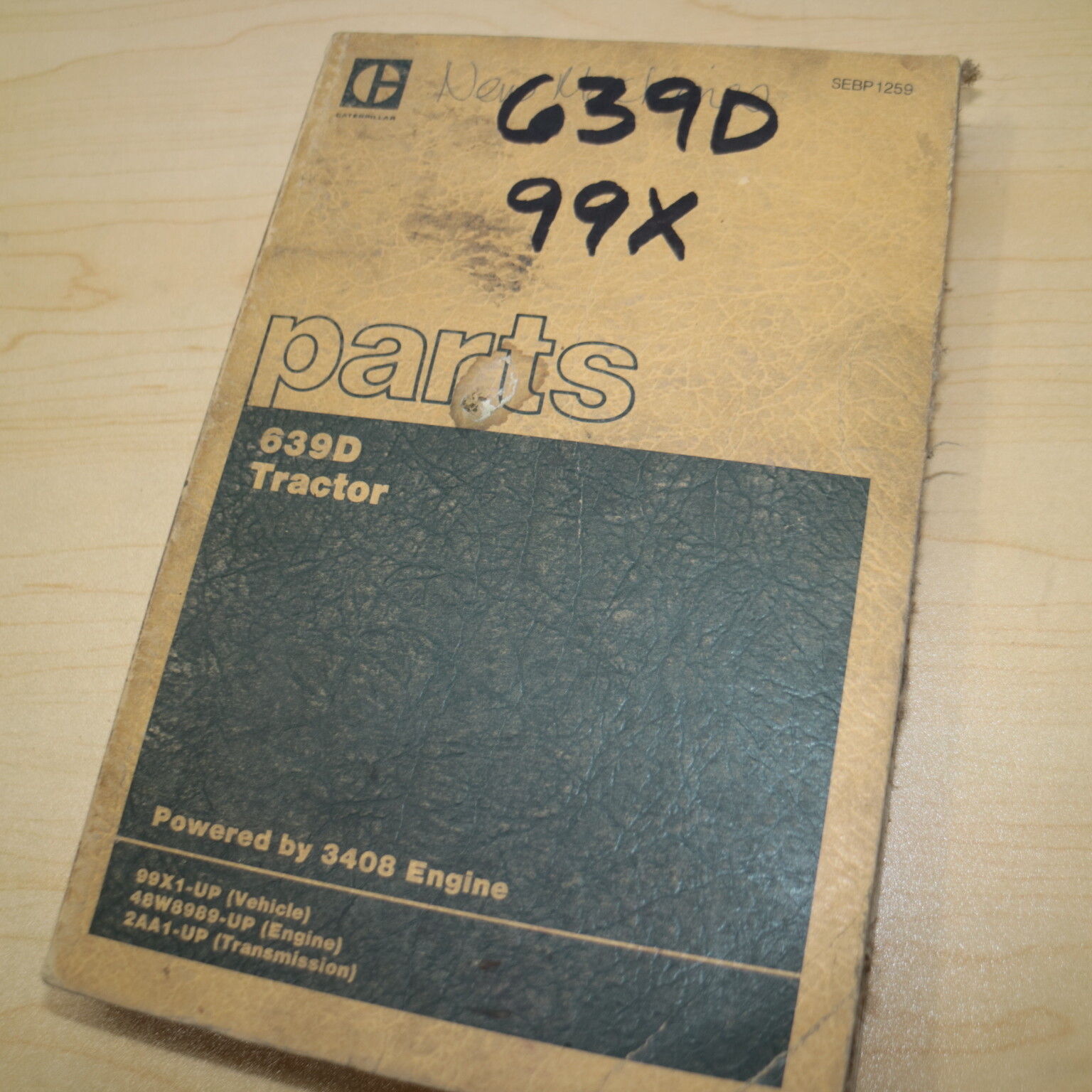 CATERPILLAR 639D SCRAPER PAN Tractor Parts Manual book catalog spare ...