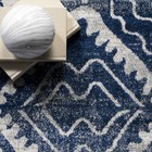 nuLOOM Spencer Aztec Trellis Area Rug in Blue Transitional Moroccan ...