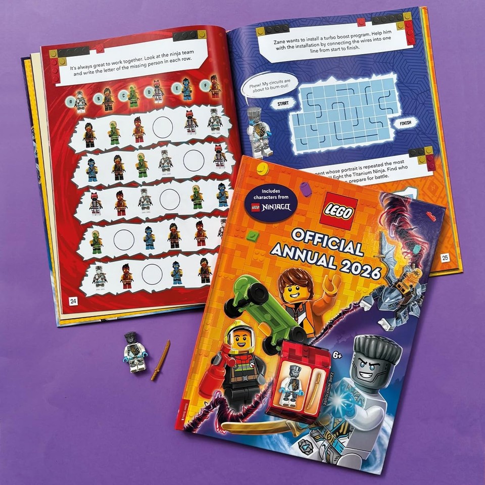 LEGO® Books. Official Annual 2026 (with Zane LEGO NINJAGO® minifigure ...