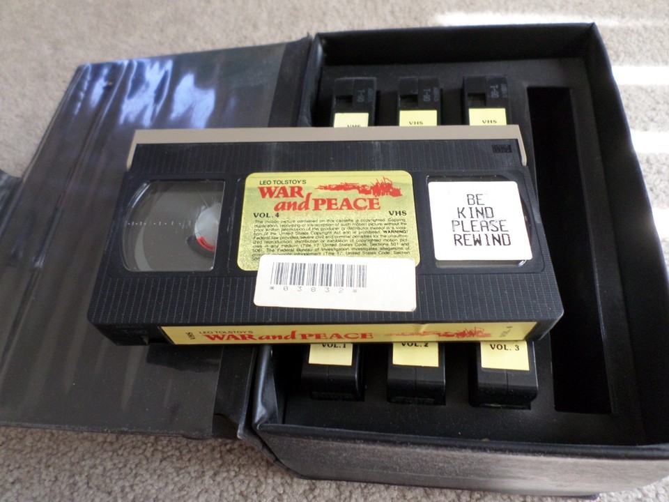 Leo Tolstoy’s War And Peace KULTUR VHS Four Tape Set - Rare Find | eBay