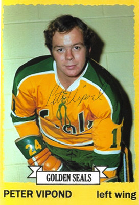 PETER VIPOND Authentic Signed Autograph California Seals NHL 4X6 Hockey ...
