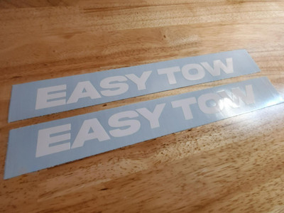 easy tow trailer Decals stickers replacement (2) Gloss white 16" FAST ...
