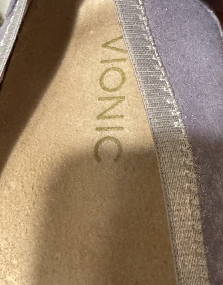 Vionic Caroll Ballet Flats Metallic Lavender Women Size: 9 Sparkle EUC ...