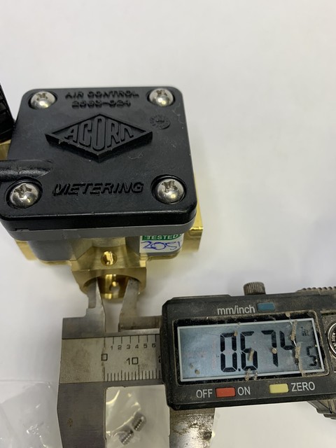ACORN Air Control Metering Valve 2563-024 Brass Body 2555-100-000 2563 ...