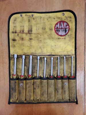Mac Tools Vintage 4 5 5.5 7 8 9 10 11 13MM Nut Drivers With Pouch MND ...