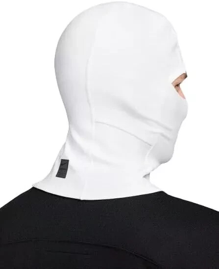 Nike Pro Hyperwarm Hood Therma Fit Unisex White Black Ski Mask Football ...