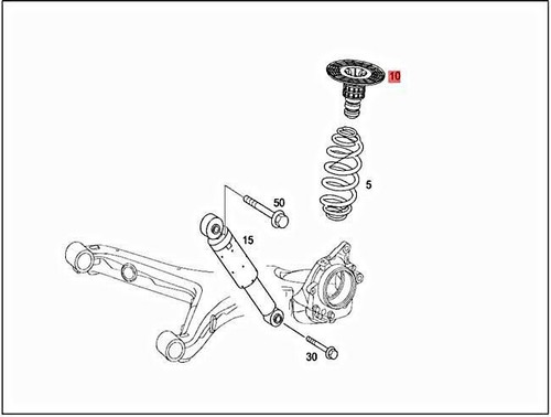 Genuine MERCEDES W639 VITO / MIXTO Box W639 Bus Auxiliary spring ...