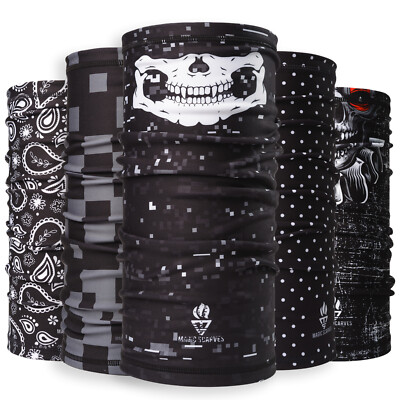 Ski Neck Warmer Men Motorcycle Neck Tube Black Snood Fleece Biker ...