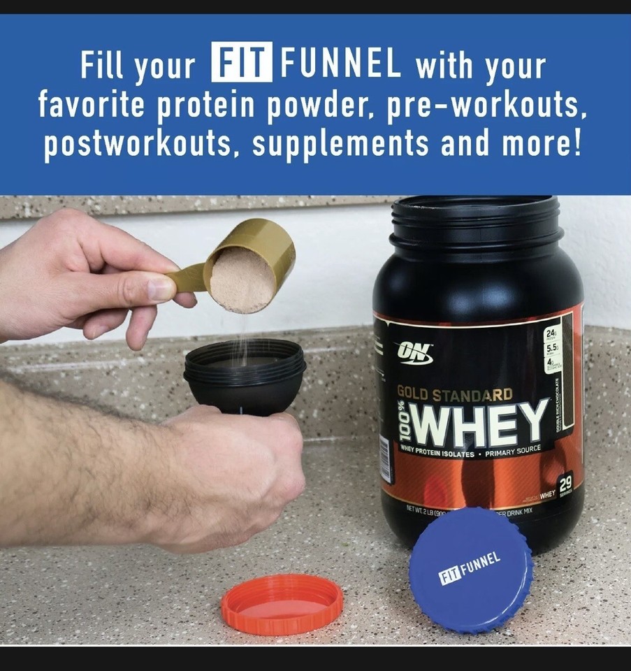 Supplement & Protein Funnel Portable Container Color Coded For Pre ...